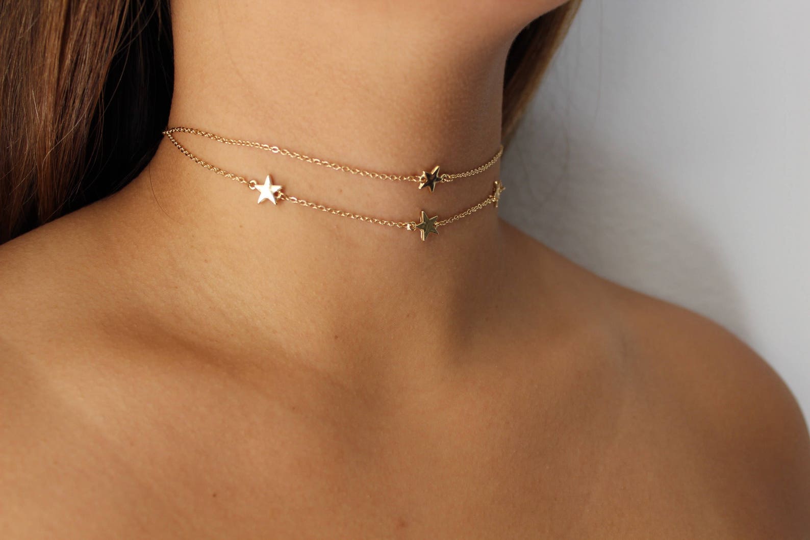 Dainty Star Choker Necklace Gold Choker/ Small Star Choker/ - Etsy
