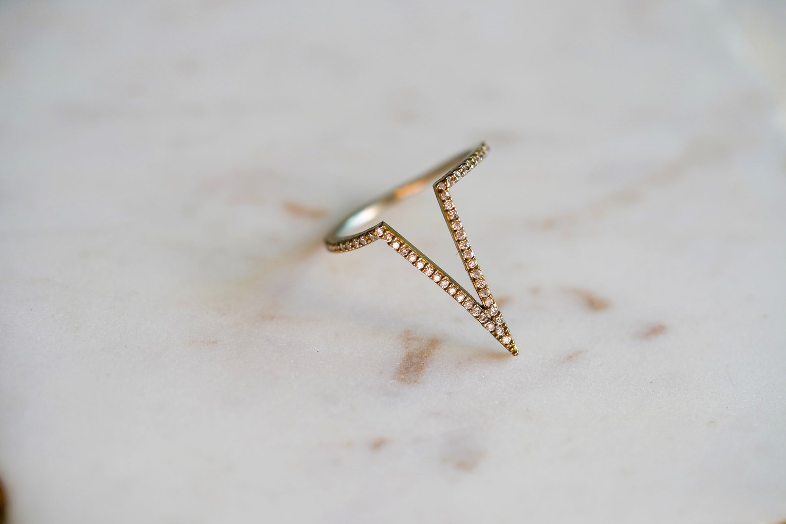 V Shaped Ring Stunning Minimal Ring/ Statement Ring/ Chevron - Etsy