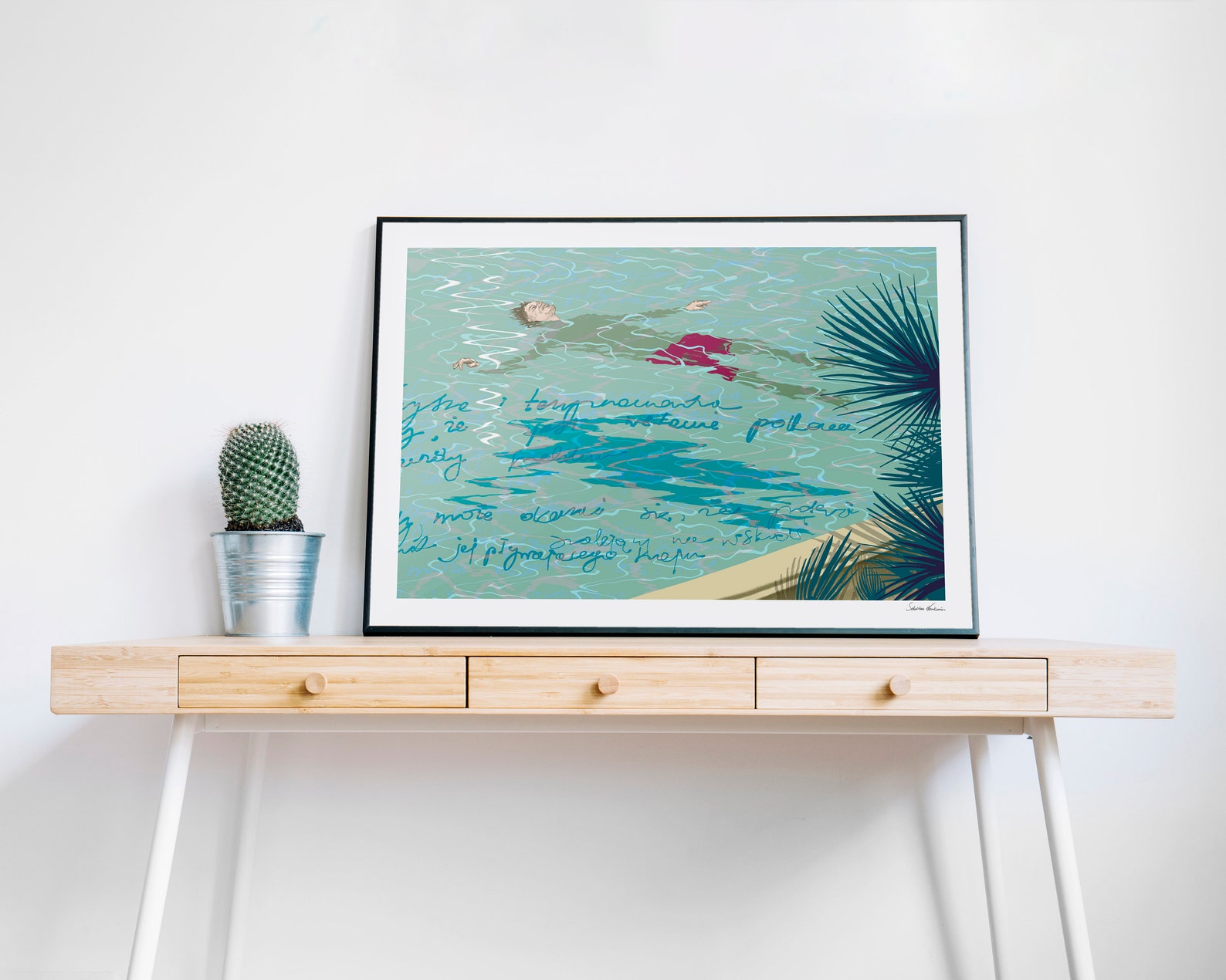 Floating Original Illustration Print 30x40 50x70 Giclée - Etsy