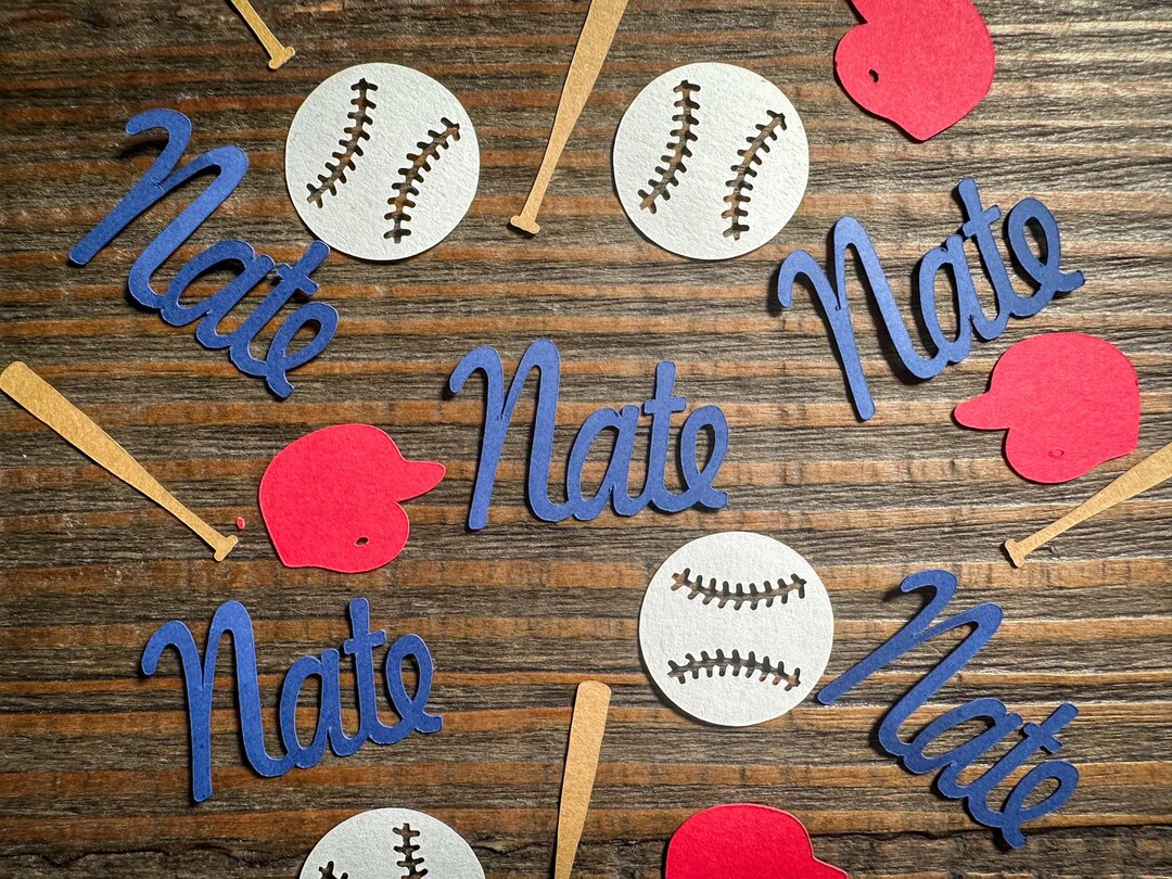 Personalized Baseball Party Confetti - Etsy