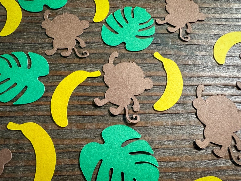 Monkey, Banana, and Fern Monkey Party Confetti - Etsy