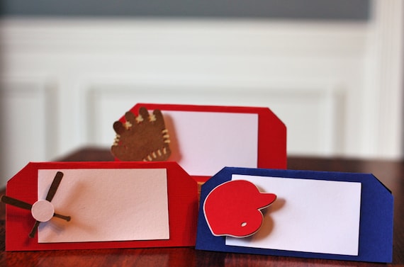 Baseball Party Menu Cards - Etsy