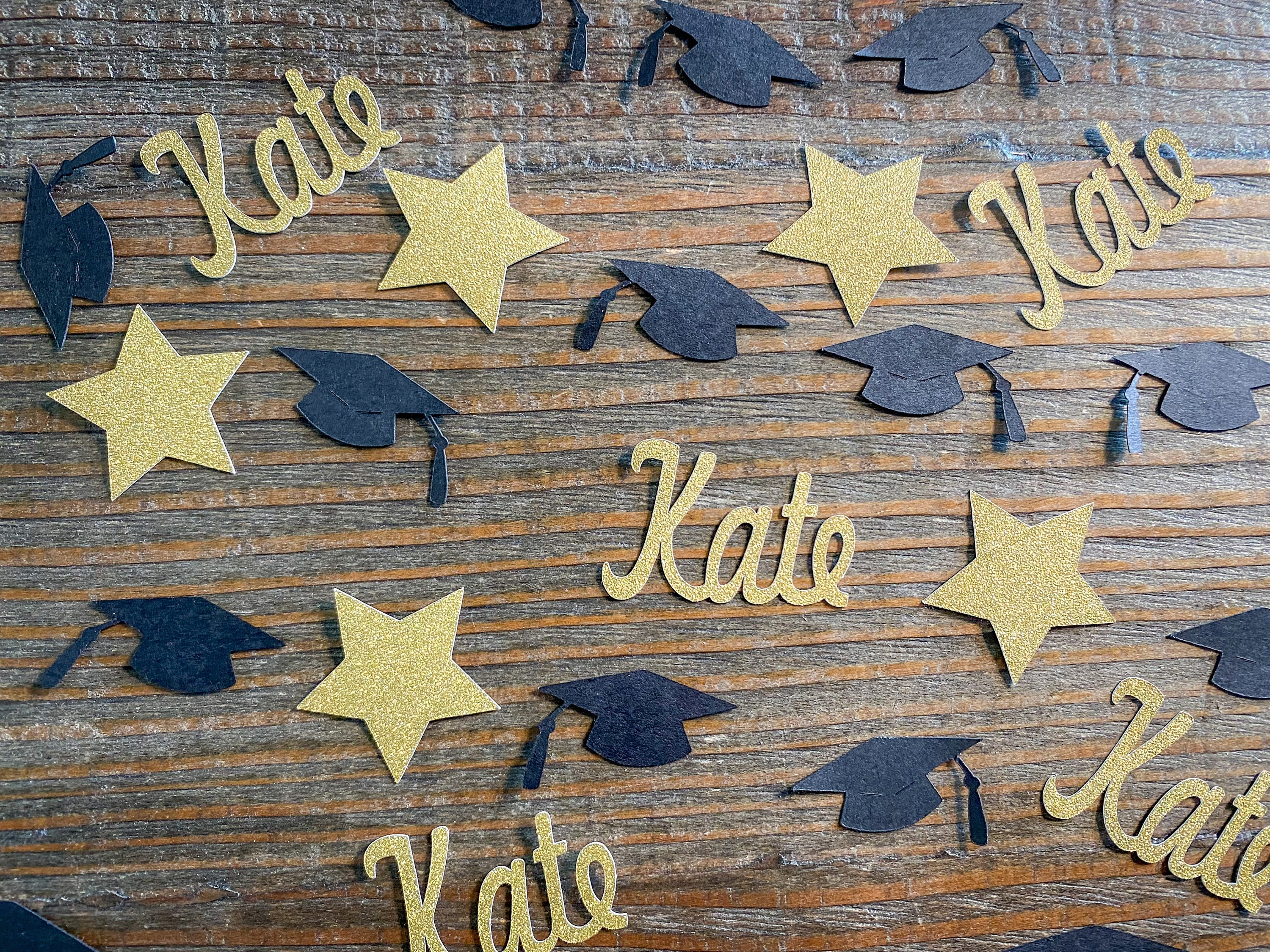 Personalized Gold Graduation Confetti With Stars | Etsy
