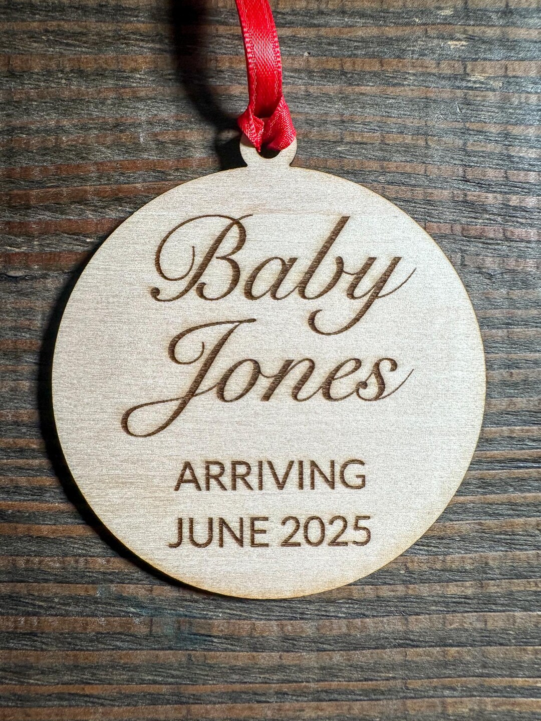 Personalized Engraved Baby Announcement Christmas Ornament - Etsy