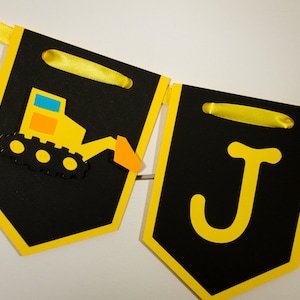 Yellow and Black Construction Name Banner - Etsy