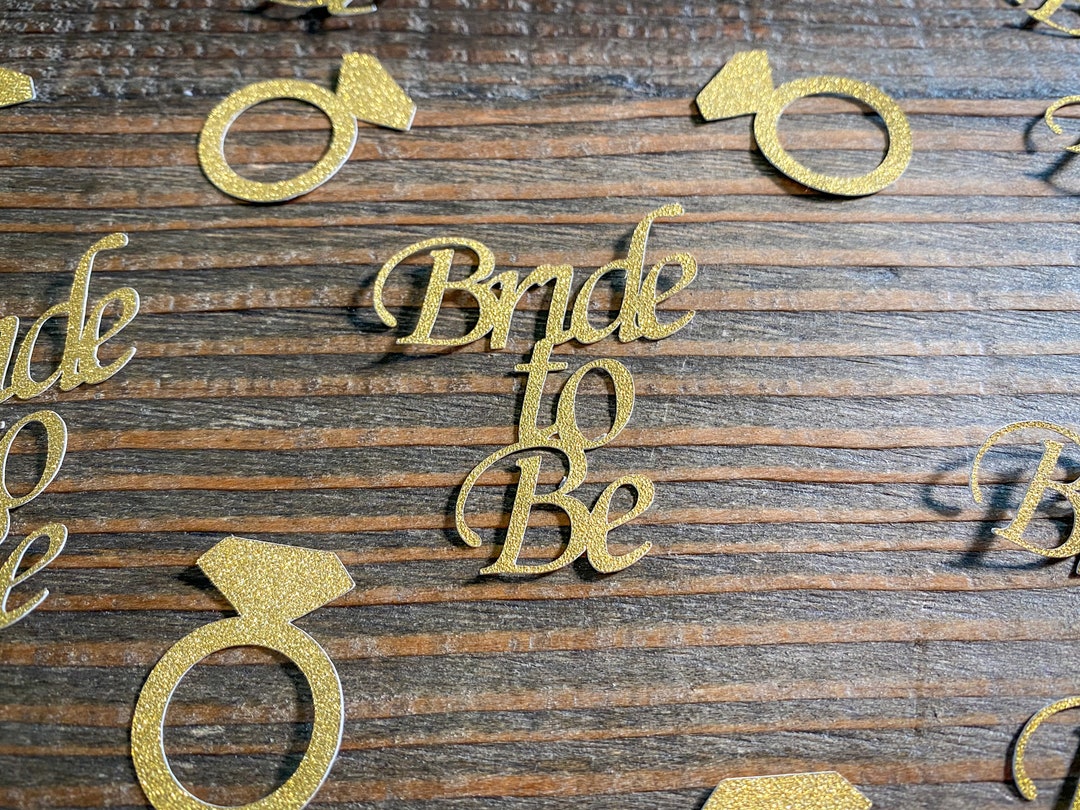 Gold Glitter Bride to Be Bridal Shower Confetti. Engagement Party ...