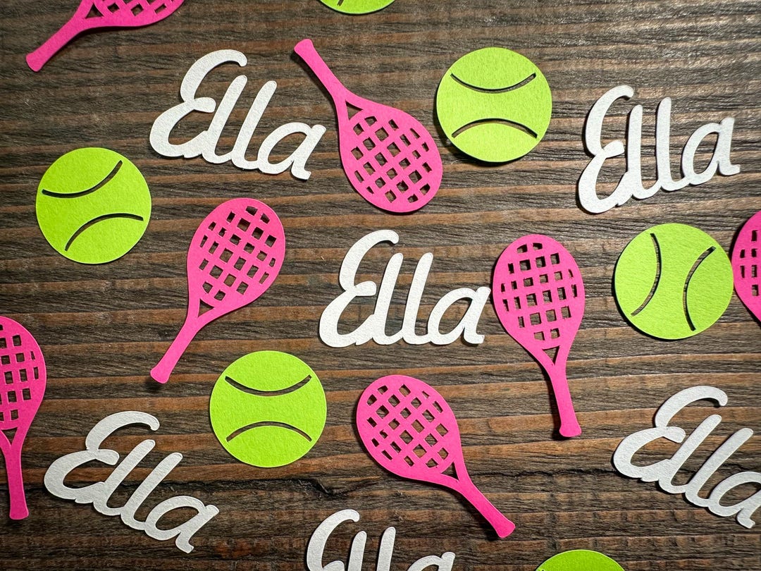 Personalized Tennis Birthday Party Confetti - Etsy