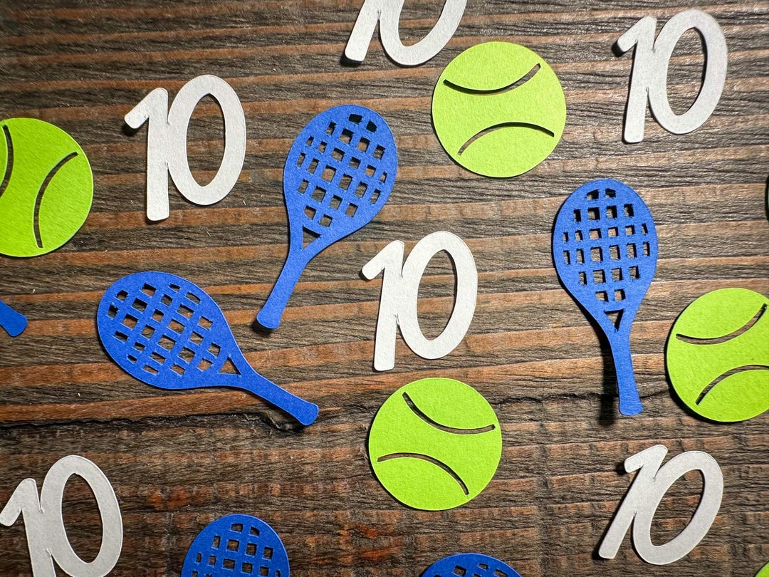 Tennis Party Confetti With Custom Age - Etsy