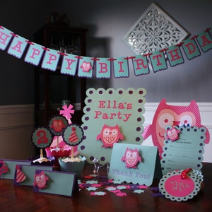 Owl Birthday Banner - Etsy