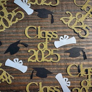 Class of 2025 Gold Graduation Confetti - Etsy