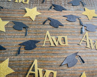 Personalized Gold Graduation Confetti With Stars | Etsy