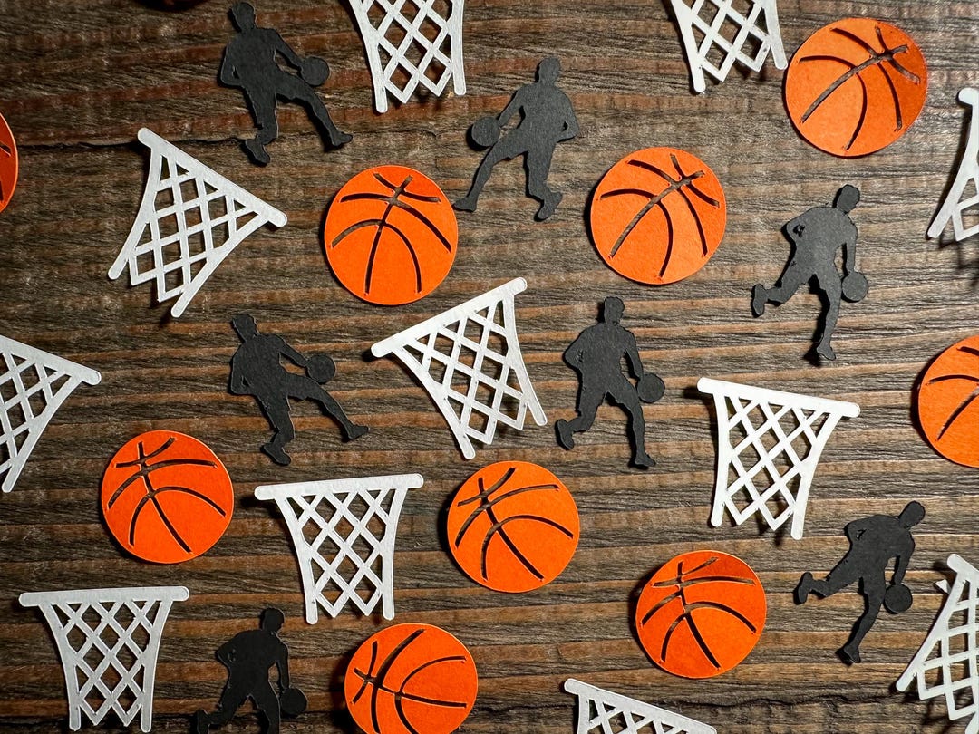 Basketball Party Confetti With Player 2 Cutouts - Etsy