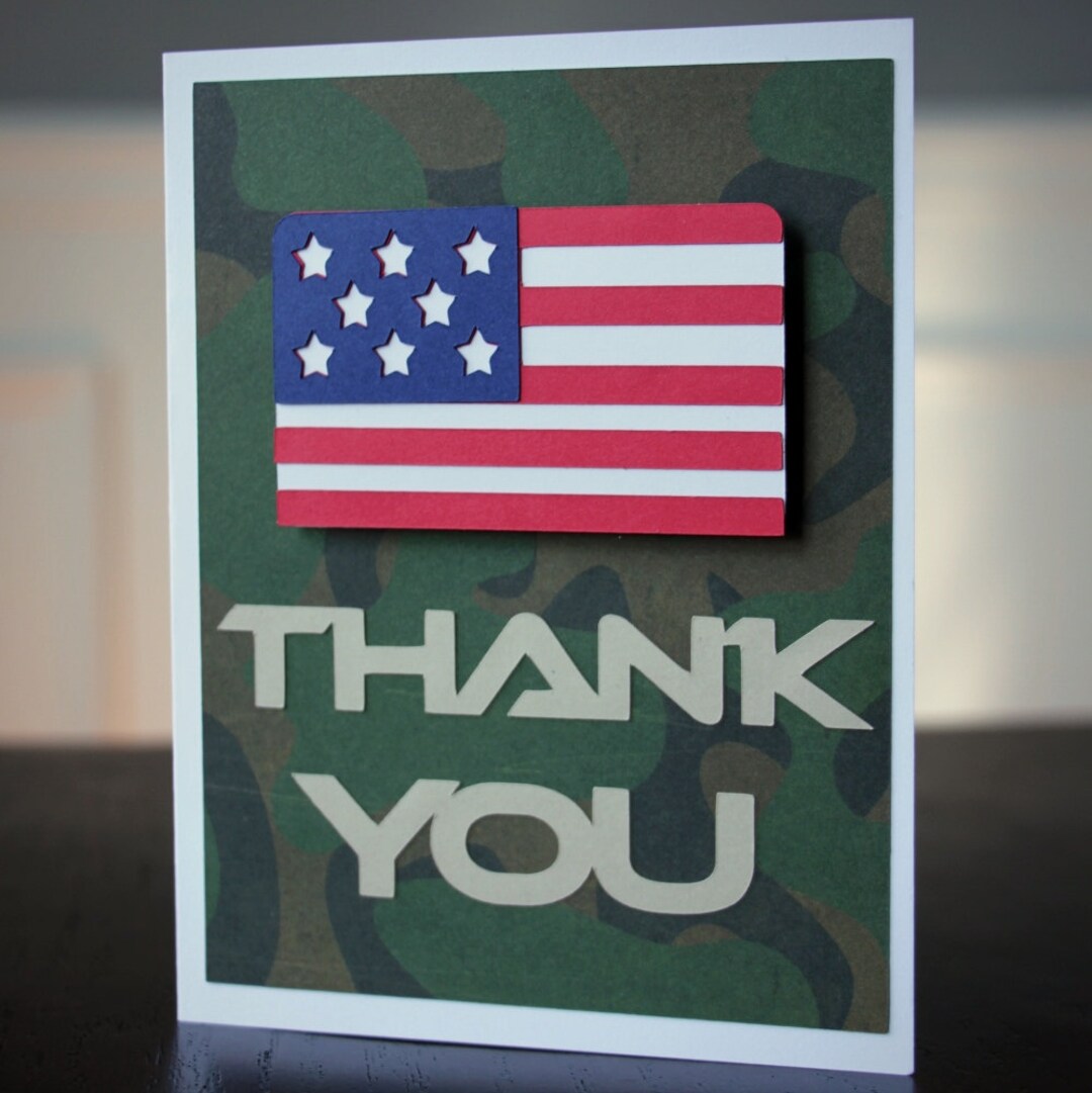Army Party Military Thank You Card Set - Etsy