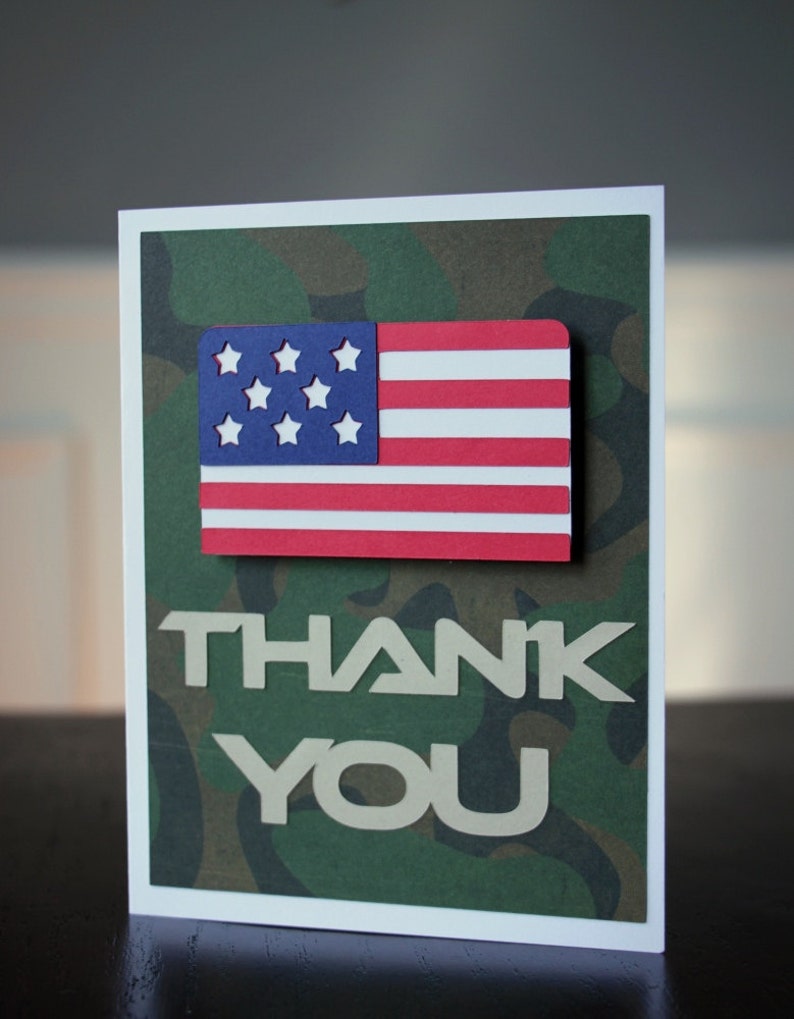 Army Party Military Thank You Card Set - Etsy