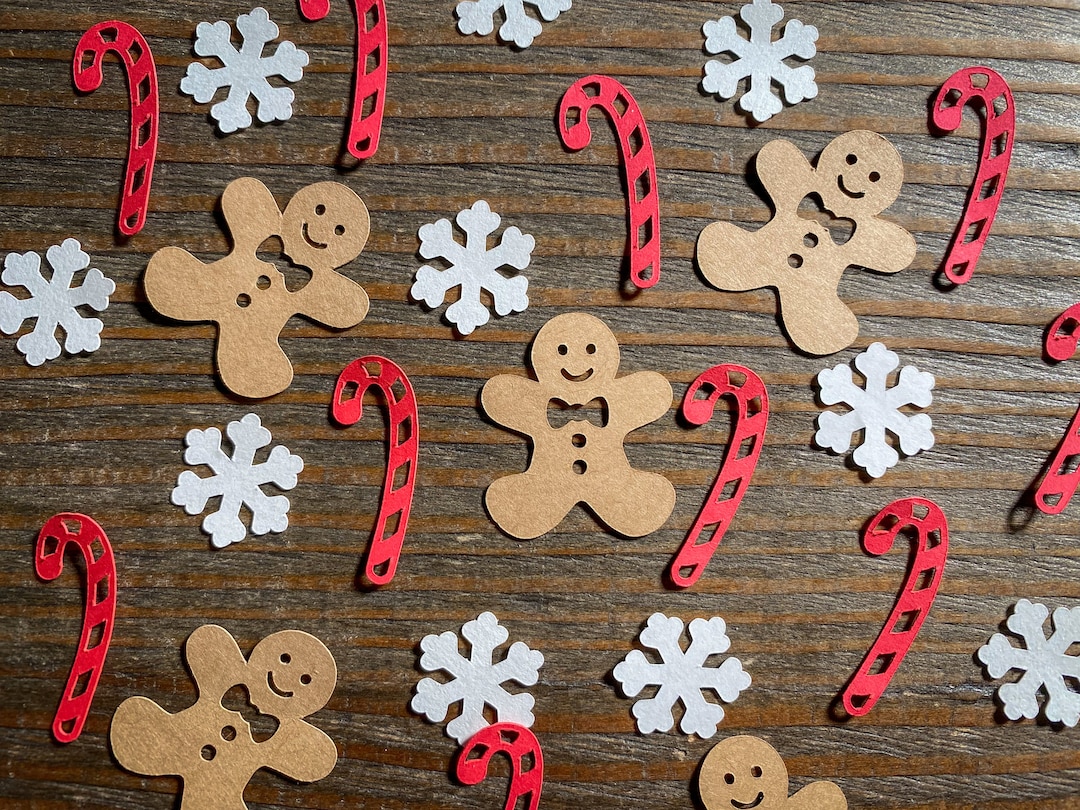 Candy Cane, Gingerbread Man, and White Snowflake Winter Birthday Party ...