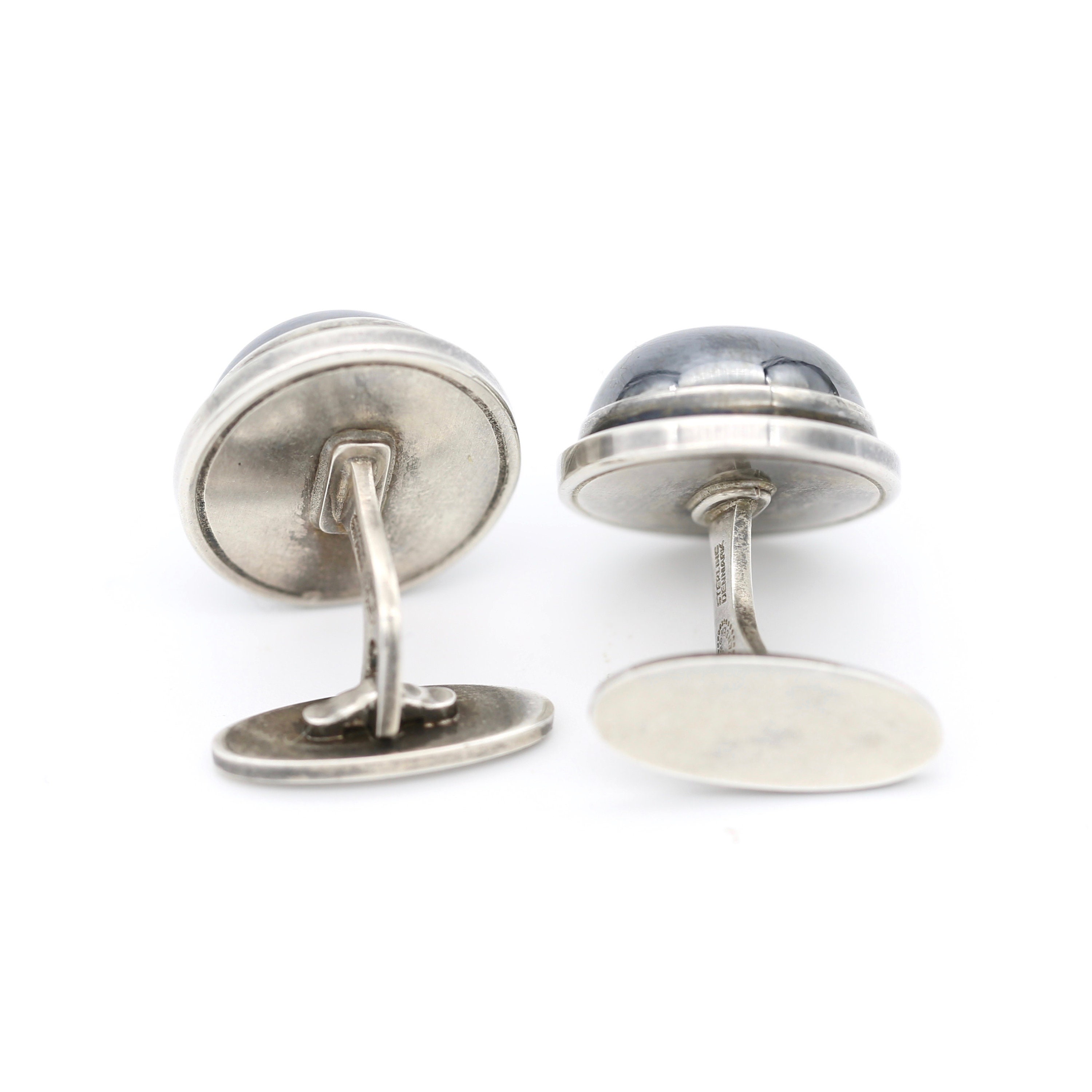 1950s Georg Jensen Cufflinks Sterling Silver Hematite Vintage Denmark ...