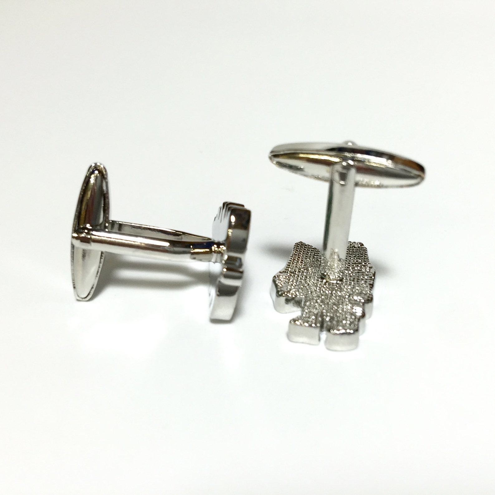 Santa Claus & Christmas Tree Enamel Cufflinks Holiday Wedding Gifts ...