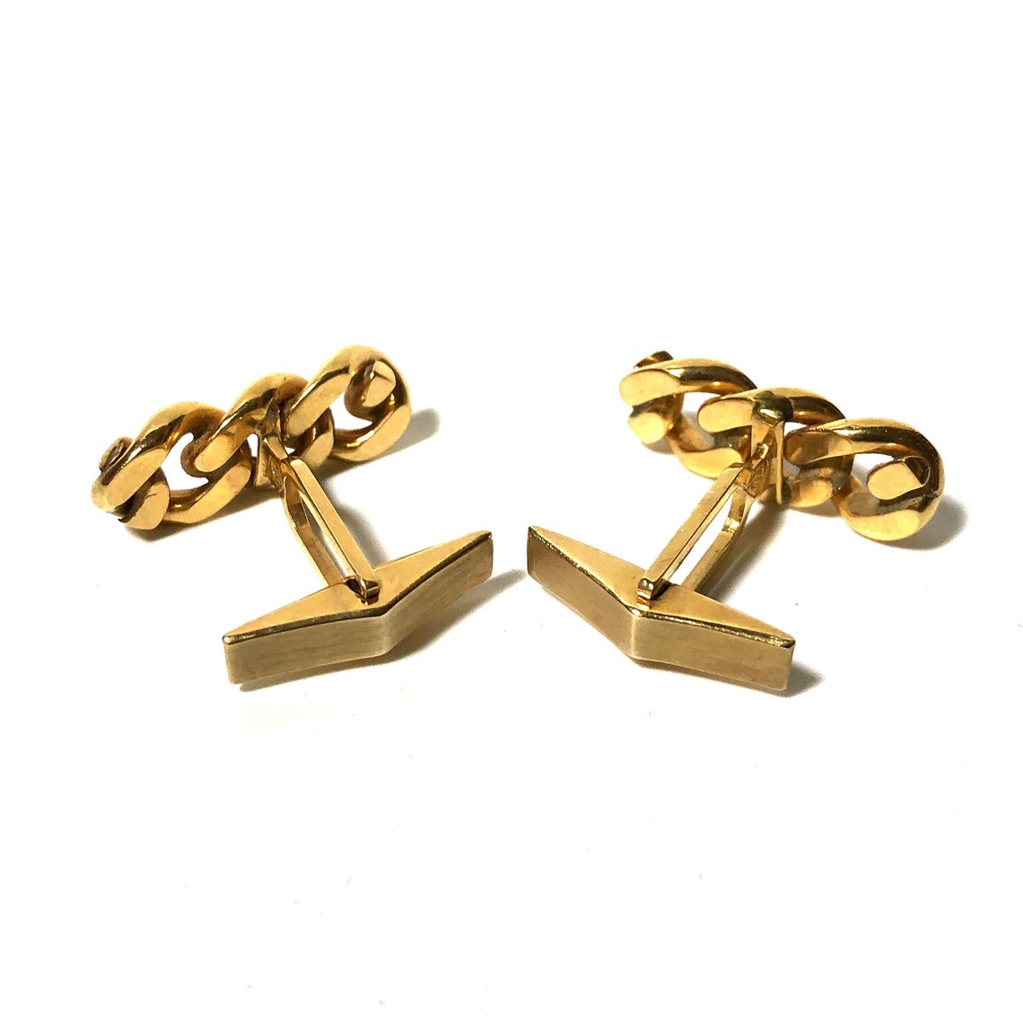 Vintage 14k Gold Chain Mid Century Cufflinks 11.3 Grams With - Etsy
