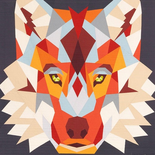 Wolf Abstractions Paper Piecing Pattern - Etsy