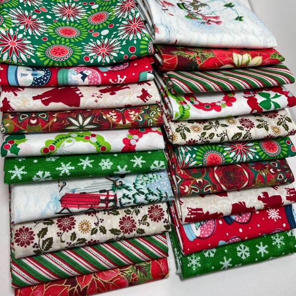 Christmas Fat Quarter Bundle Etsy