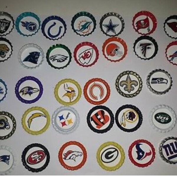 Football Teams Bottle Cap - Etsy