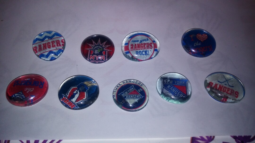 9 Rangers New York NY NHL Hockey Glass Gem Bubble Magnets Stanley Cup ...
