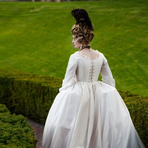 Grey and Black Rococo Dress, 18th Century Silver Gown, Georgian Wedding ...