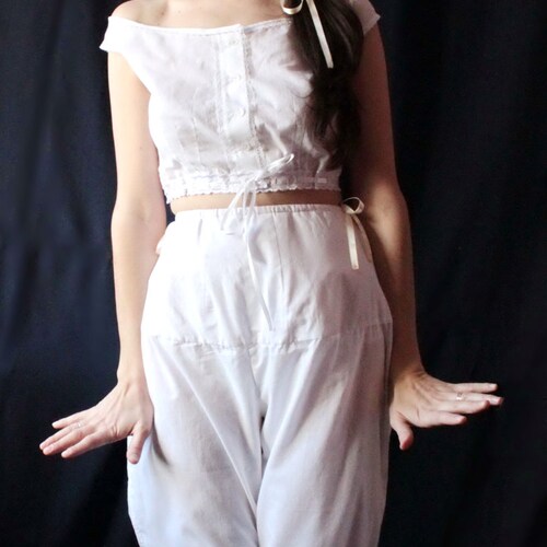 White Batiste 19th Century Drawers - Etsy