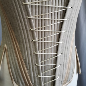 Historical 1740 Stays, Rococo Linen Reenactment Corset - Etsy