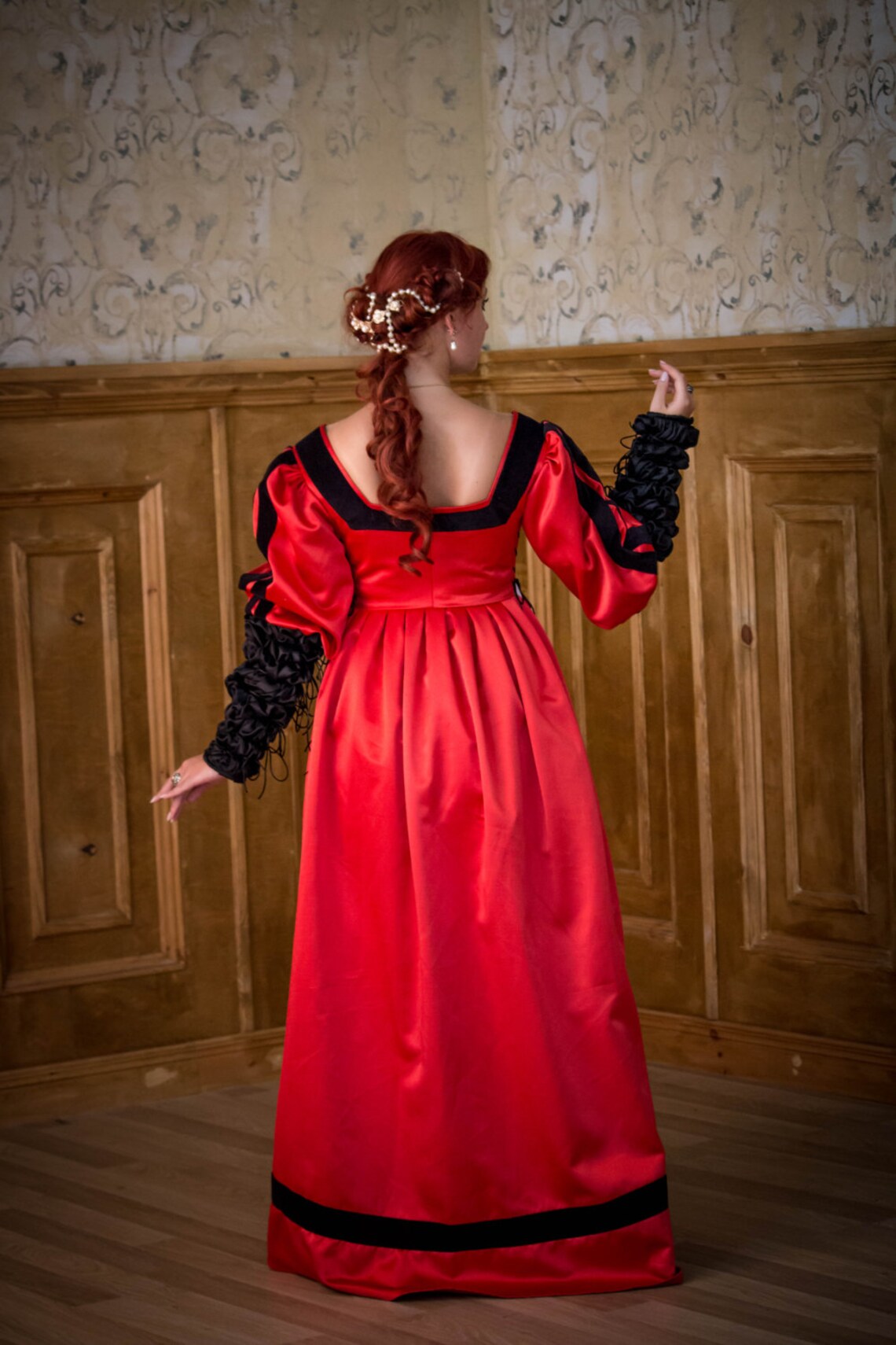 Red and Black Renaissance Dress Italian Renaissance Costume - Etsy