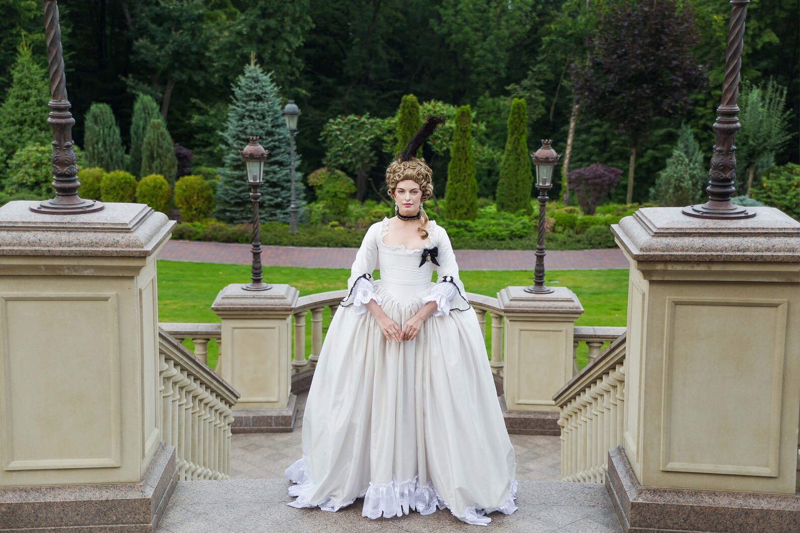 Grey and Black Rococo Dress 18th Century Silver Gown | Etsy Canada