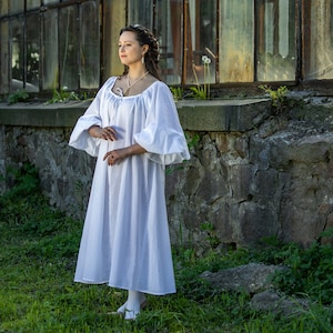 Renaissance Wide Sleeves Chemise, Baroque White Shift - Etsy
