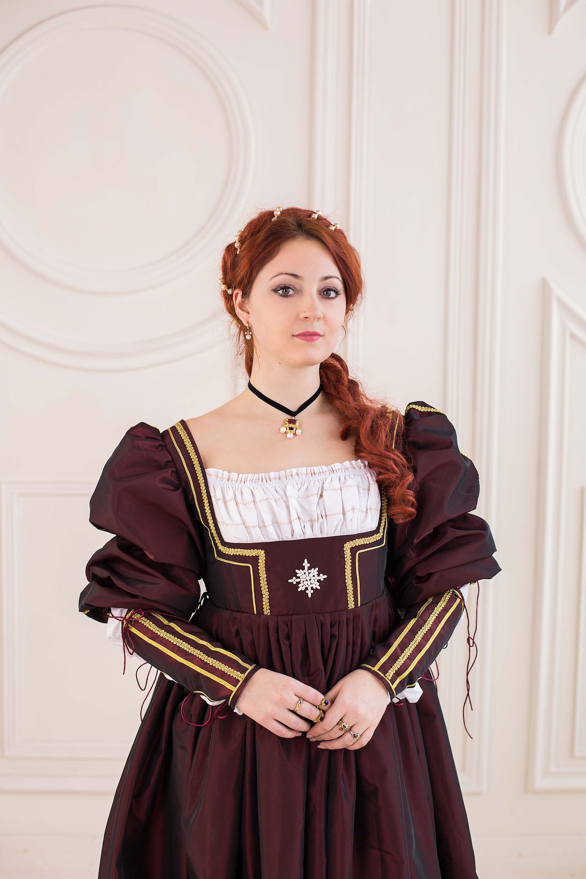 Dark Red Renaissance Dress 1500s Renaissance Gown - Etsy