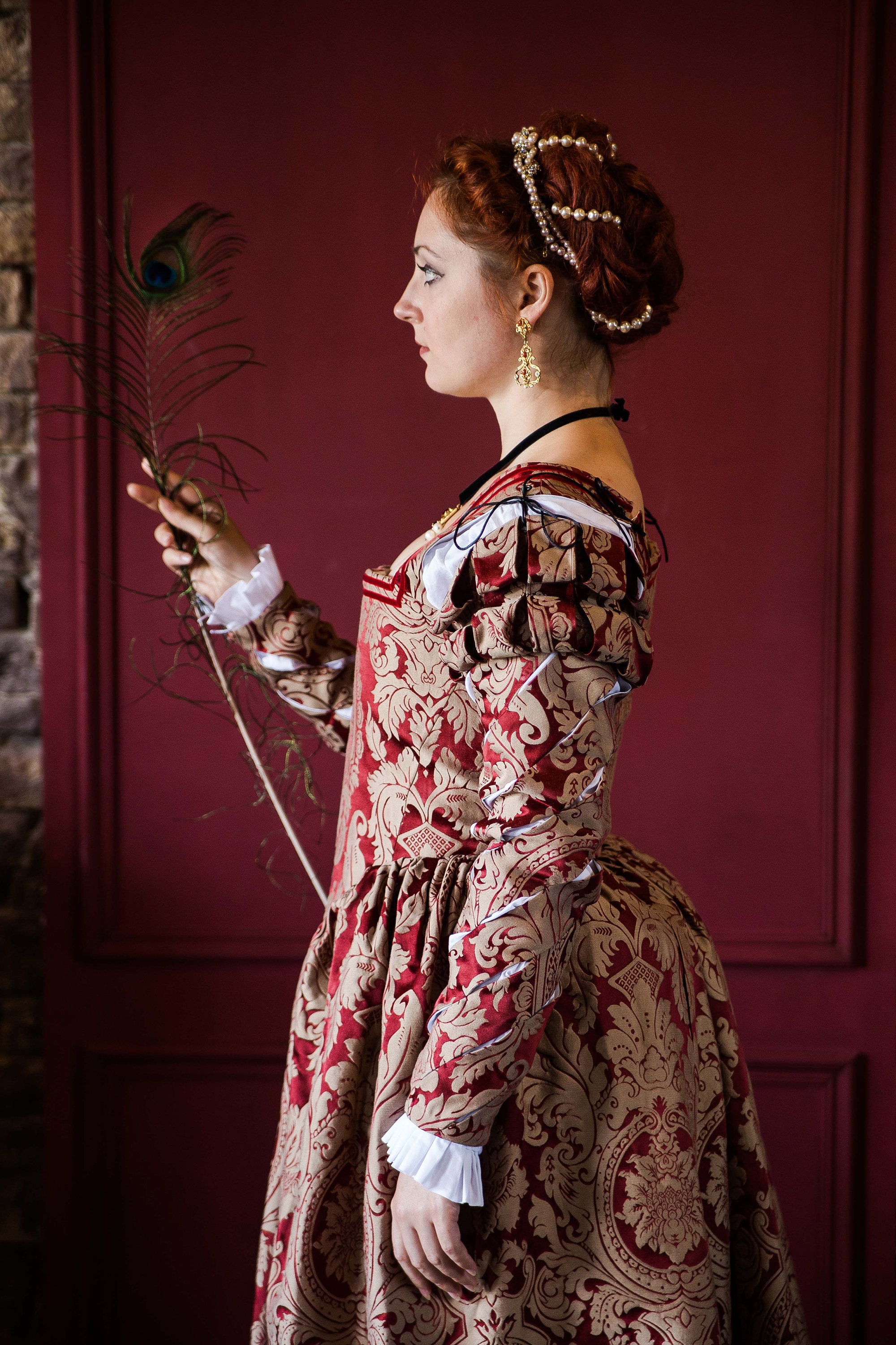 Red and Gold Renaissance Dress One of a Kind 1550s | Etsy Canada