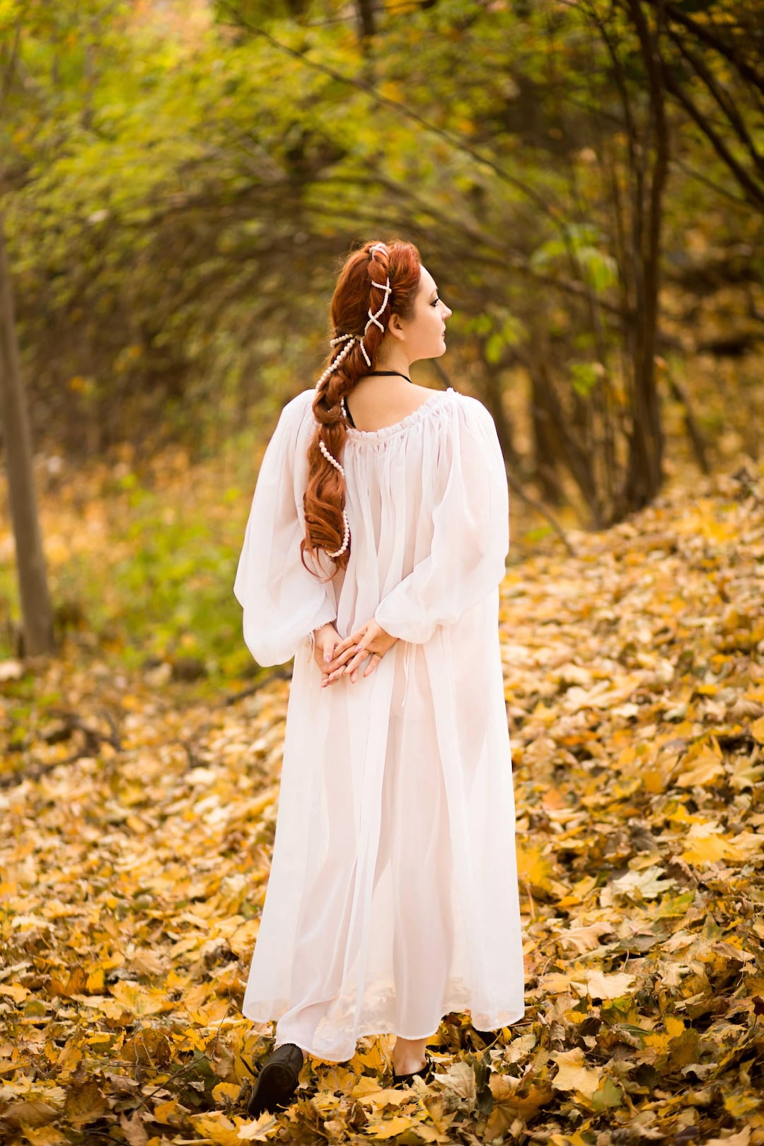 Renaissance Transparent Chemise, 1500s Historical Shirt, Big Sleeves ...