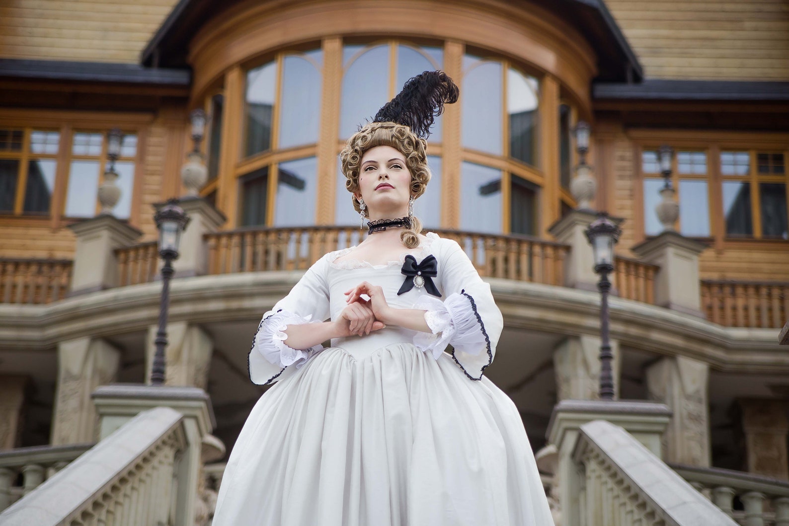 Grey and Black Rococo Dress 18th Century Silver Gown - Etsy Canada