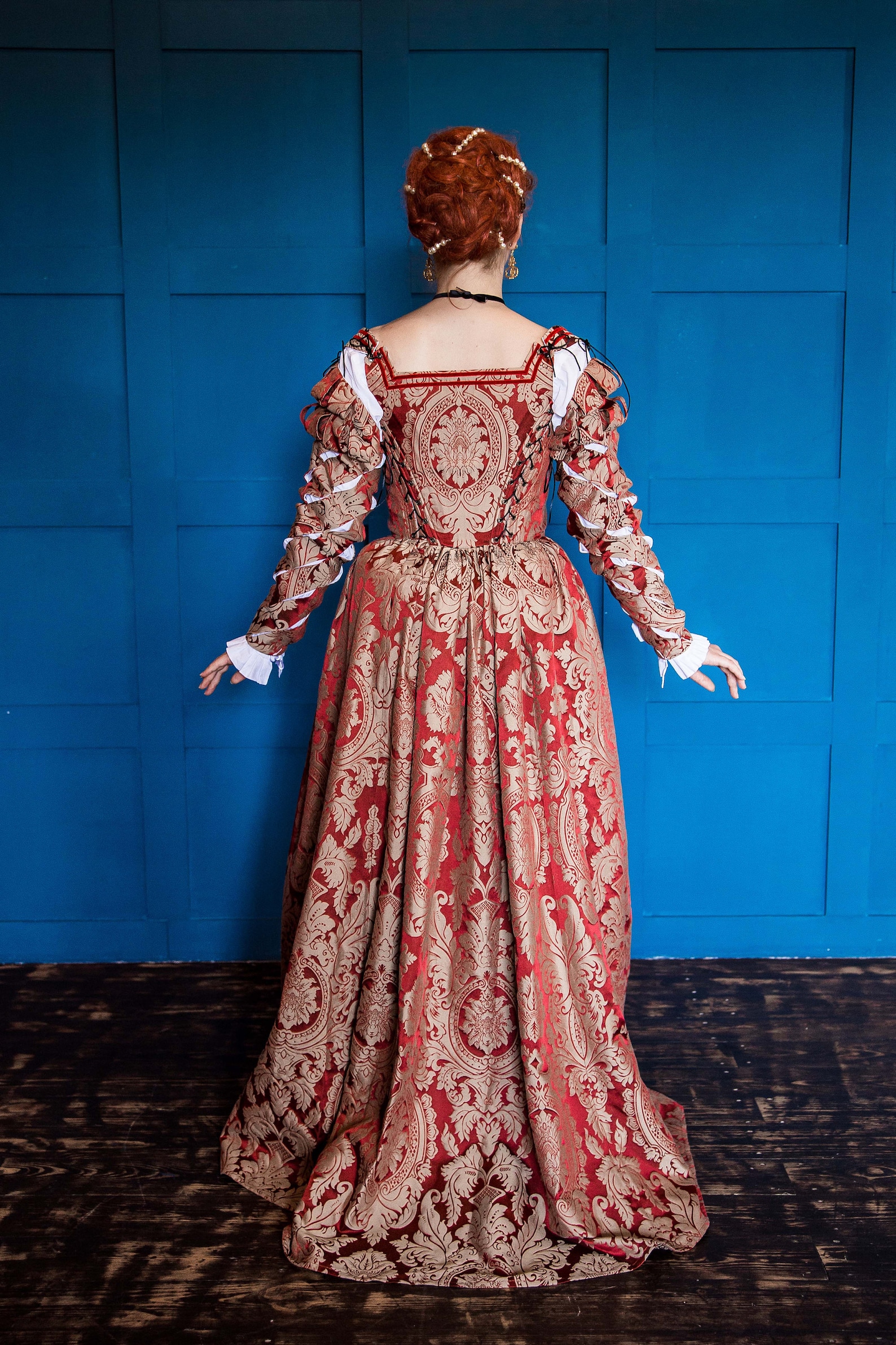 Red and Gold Renaissance Dress One of a Kind 1550s - Etsy Canada