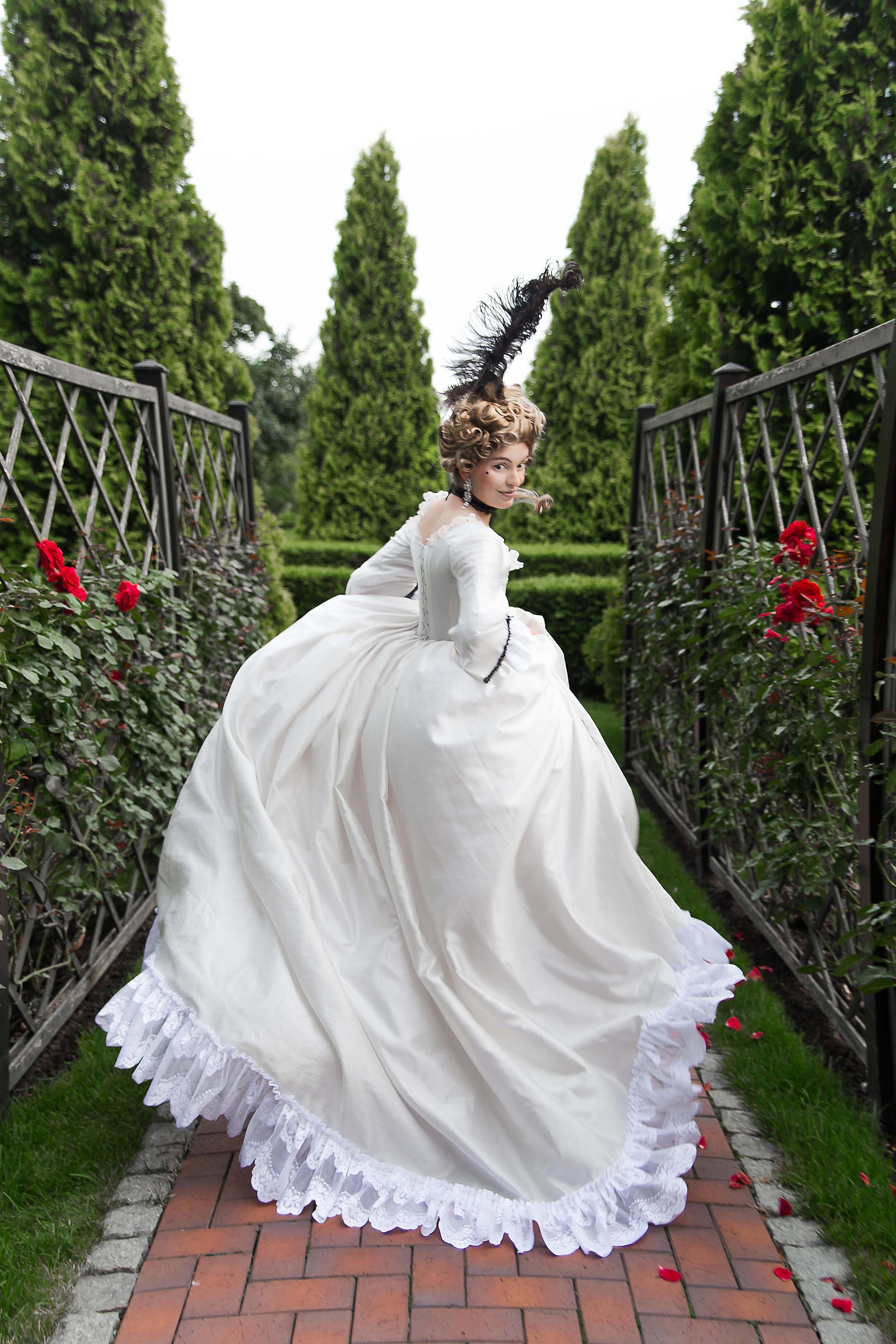 Grey and Black Rococo Dress 18th Century Silver Gown - Etsy Canada