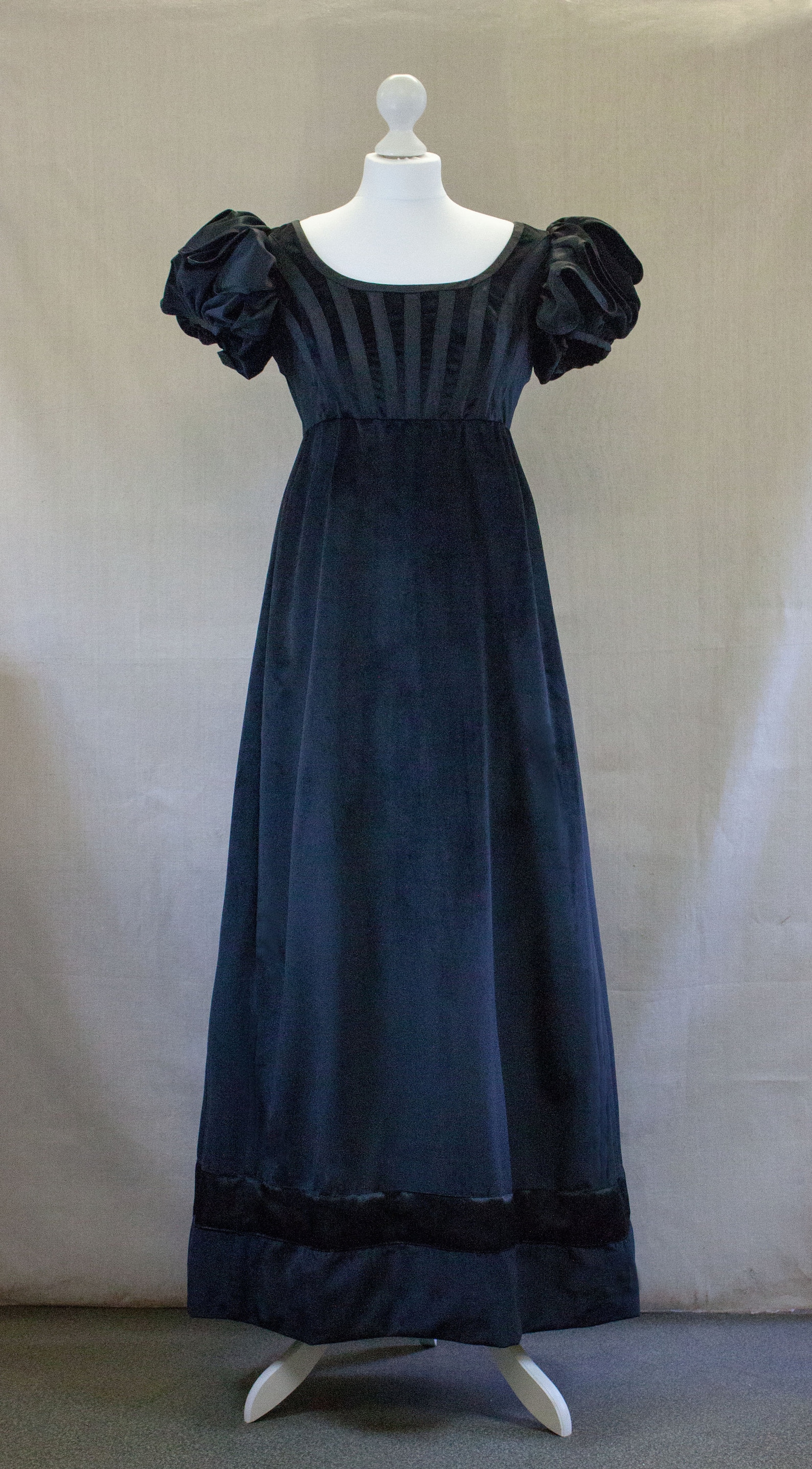 Robe Regency en velours noir robe Regency en deuil - Etsy France