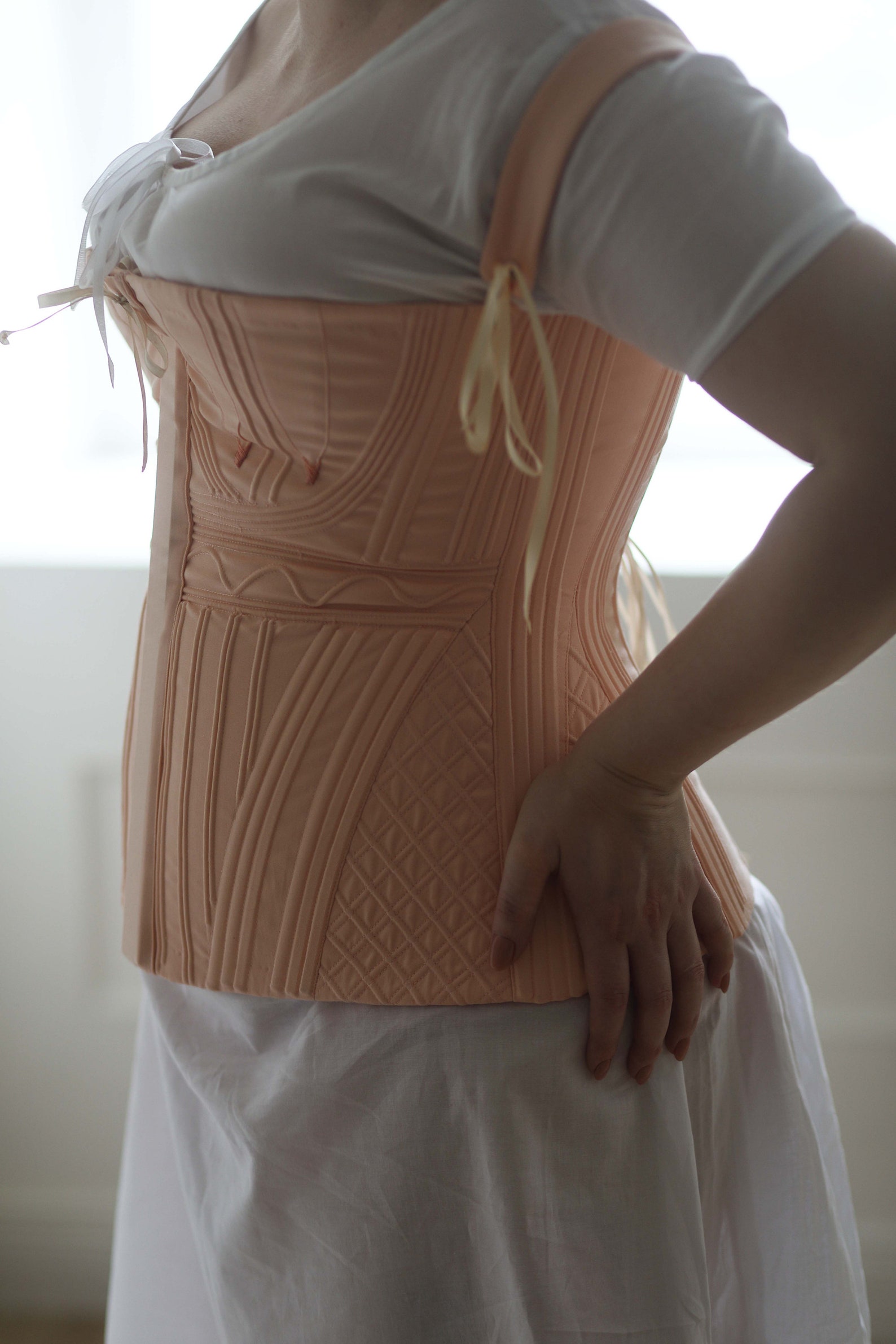 1820s Corded Corset, Biedermeier Lingerie, Late Regency Stays - Etsy