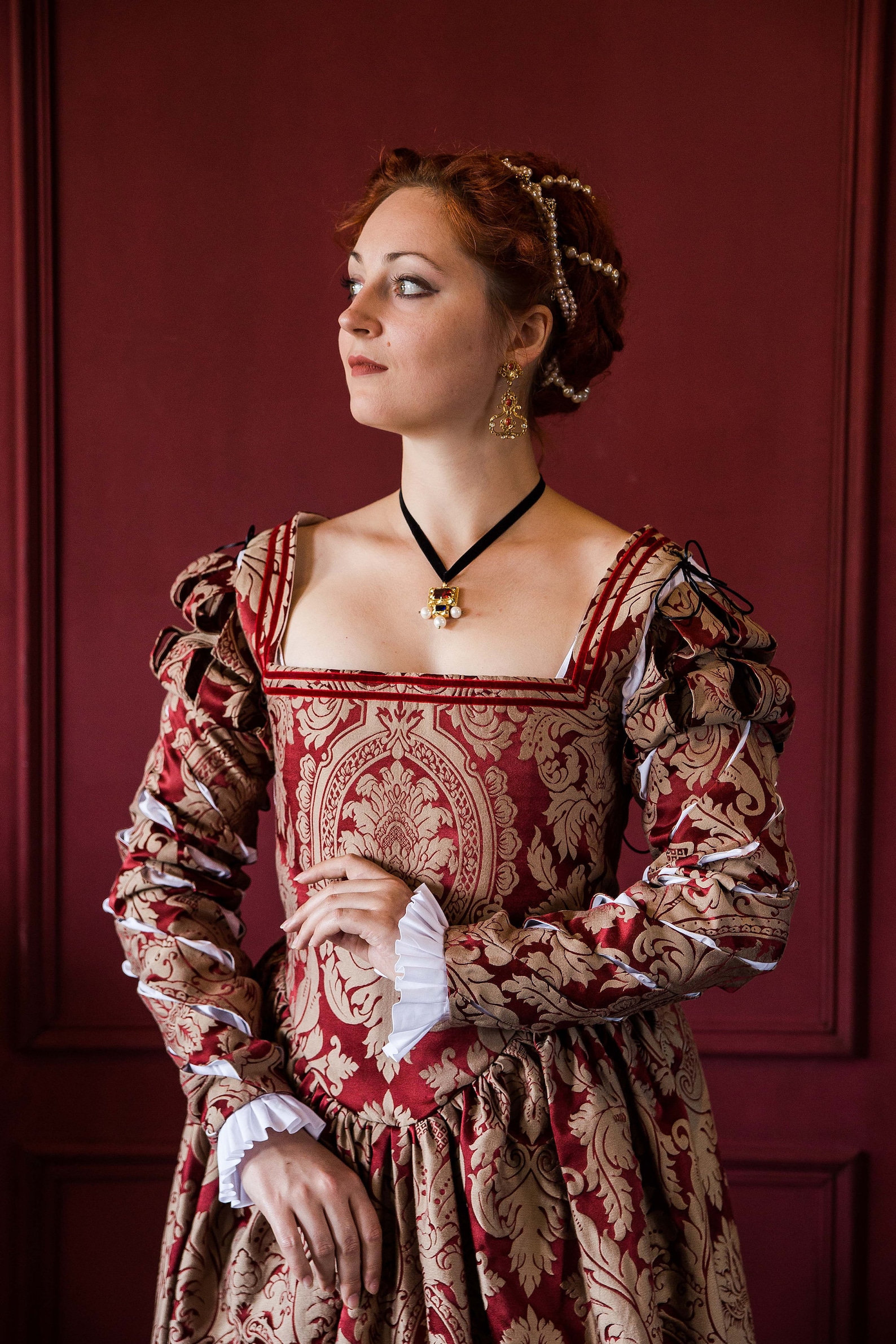 Red and Gold Renaissance Dress One of a Kind 1550s | Etsy Canada