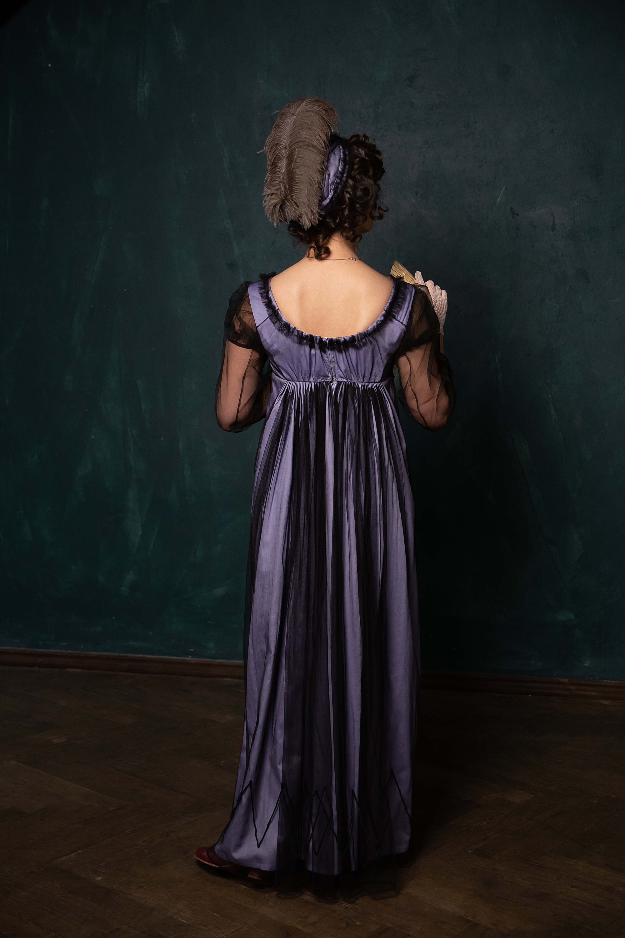 Late Regency Violet and Black Dress Purple Regency Mourning - Etsy Canada