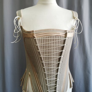 Historical 1740 Stays, Rococo Linen Reenactment Corset - Etsy