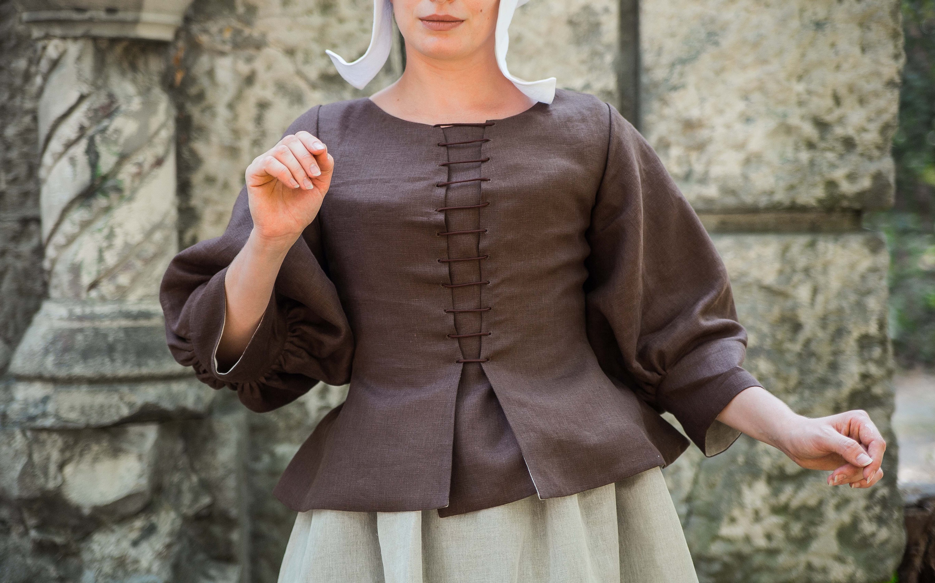 Seventeenth Century Linen Peasant Costume 1600s Witch | Etsy