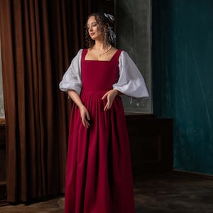 Renaissance Musician Gown, Cotton Renfair Outfit, Renfair Gown, 16th ...