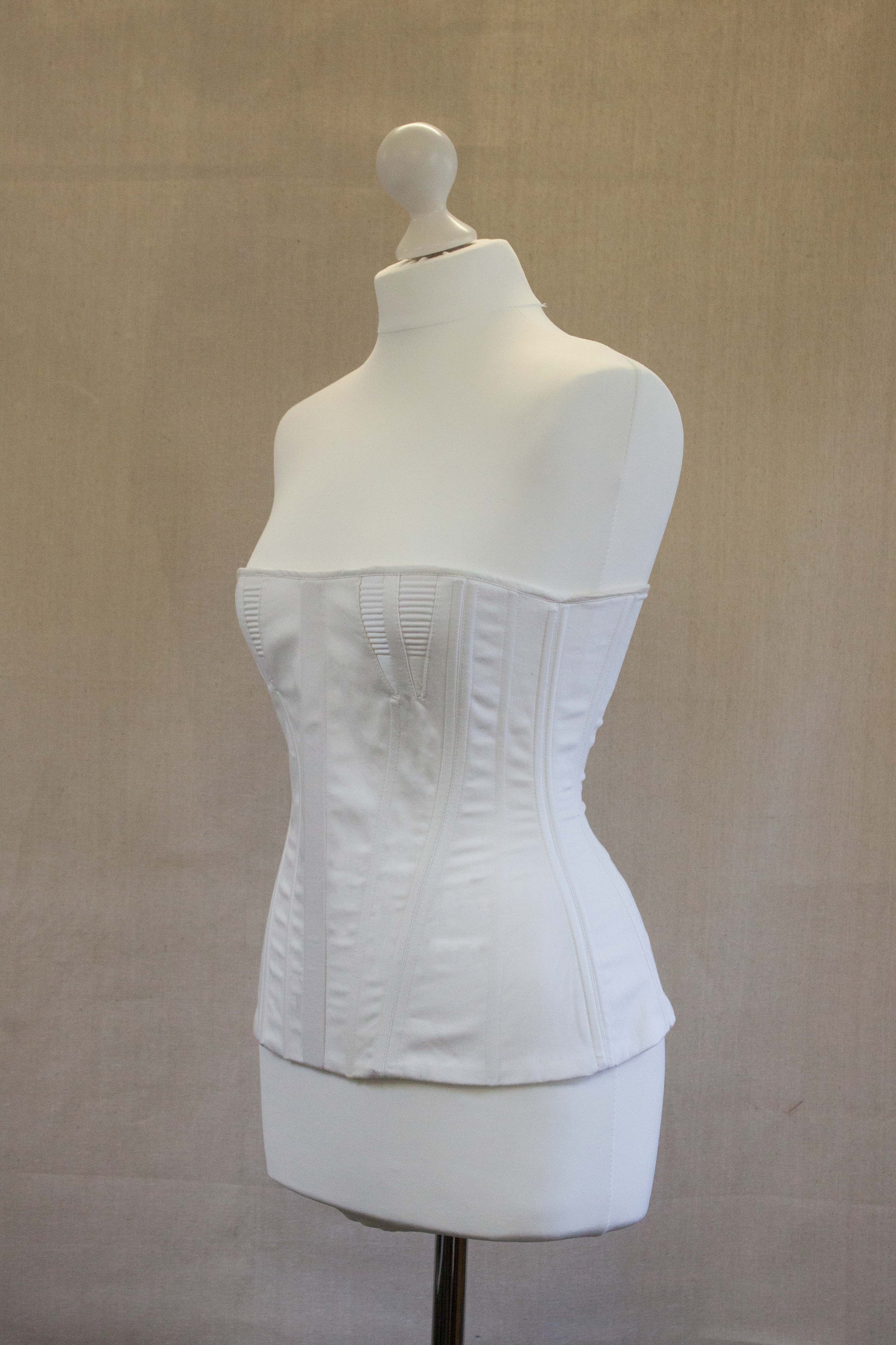 1820s Biedermeier Corset White Cotton Regency Long Stays - Etsy UK
