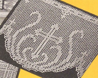 Reproduction Antique 1914 Pattern Chart for Filet Crochet/cross Stitch ...