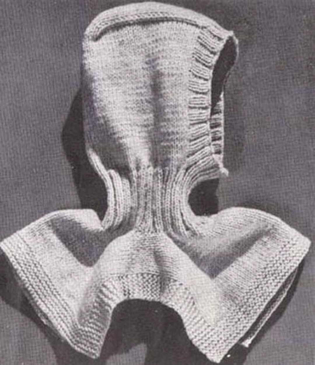 Knit Helmet Ski Hood Knitting Pattern B-244 Knit Hat Pattern - Etsy