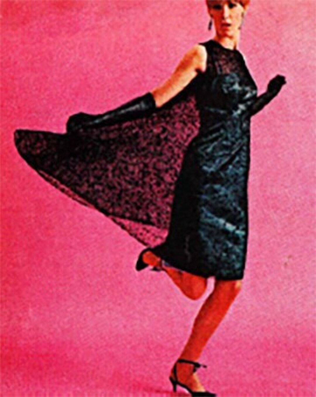 Knit Dress Pattern Black Lace Cage Dress Knitting Pattern Bust Sizes 12 ...