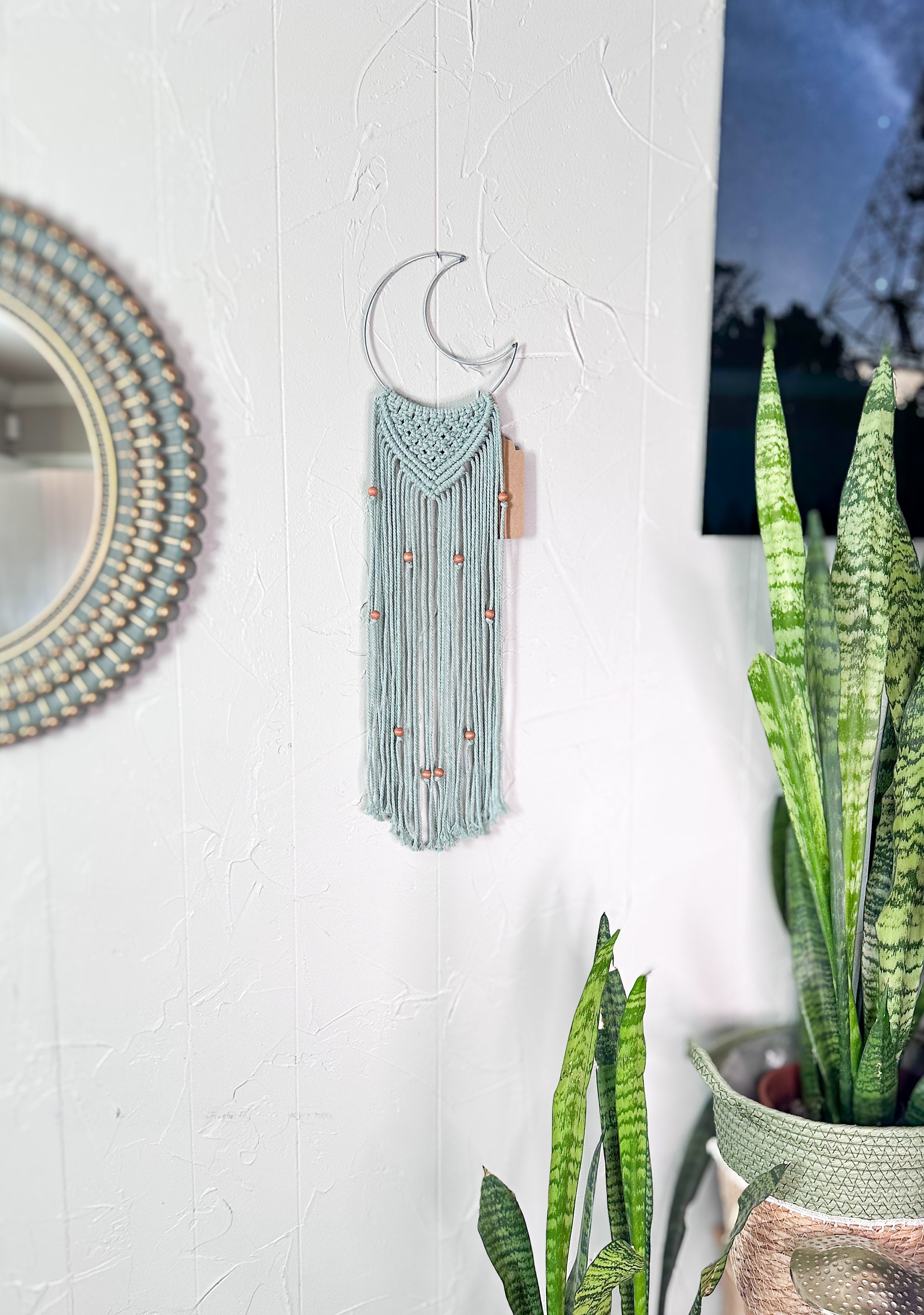 Crescent Moon Macrame Wall Hanging - Etsy